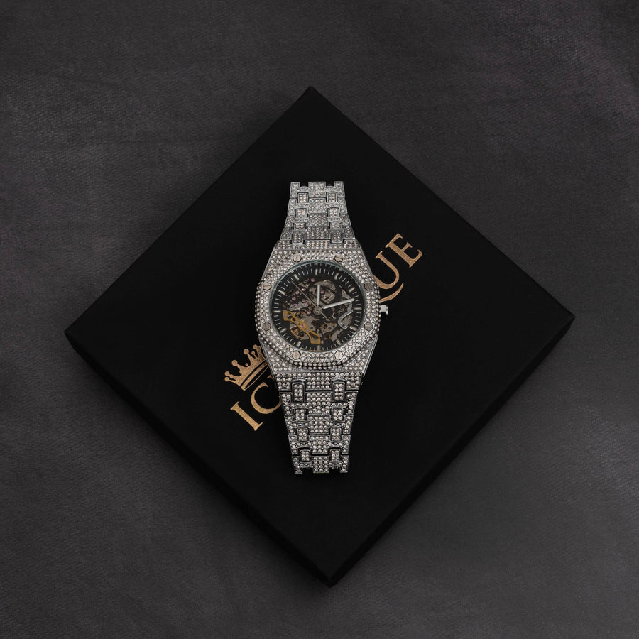 Iced Out Skeleton Watch – ICECLIQUE JEWELRY