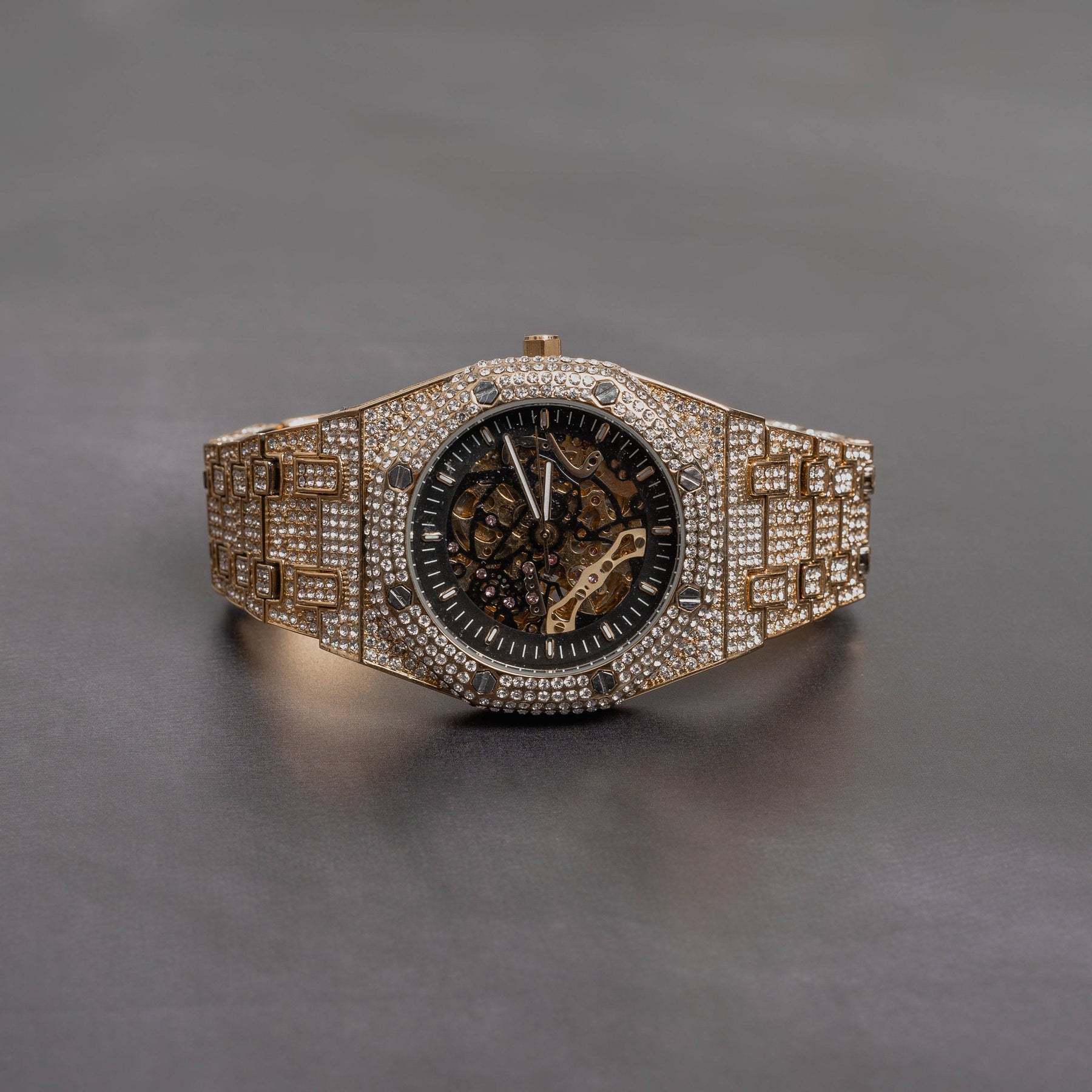 Iced Out Skeleton Watch – ICECLIQUE JEWELRY