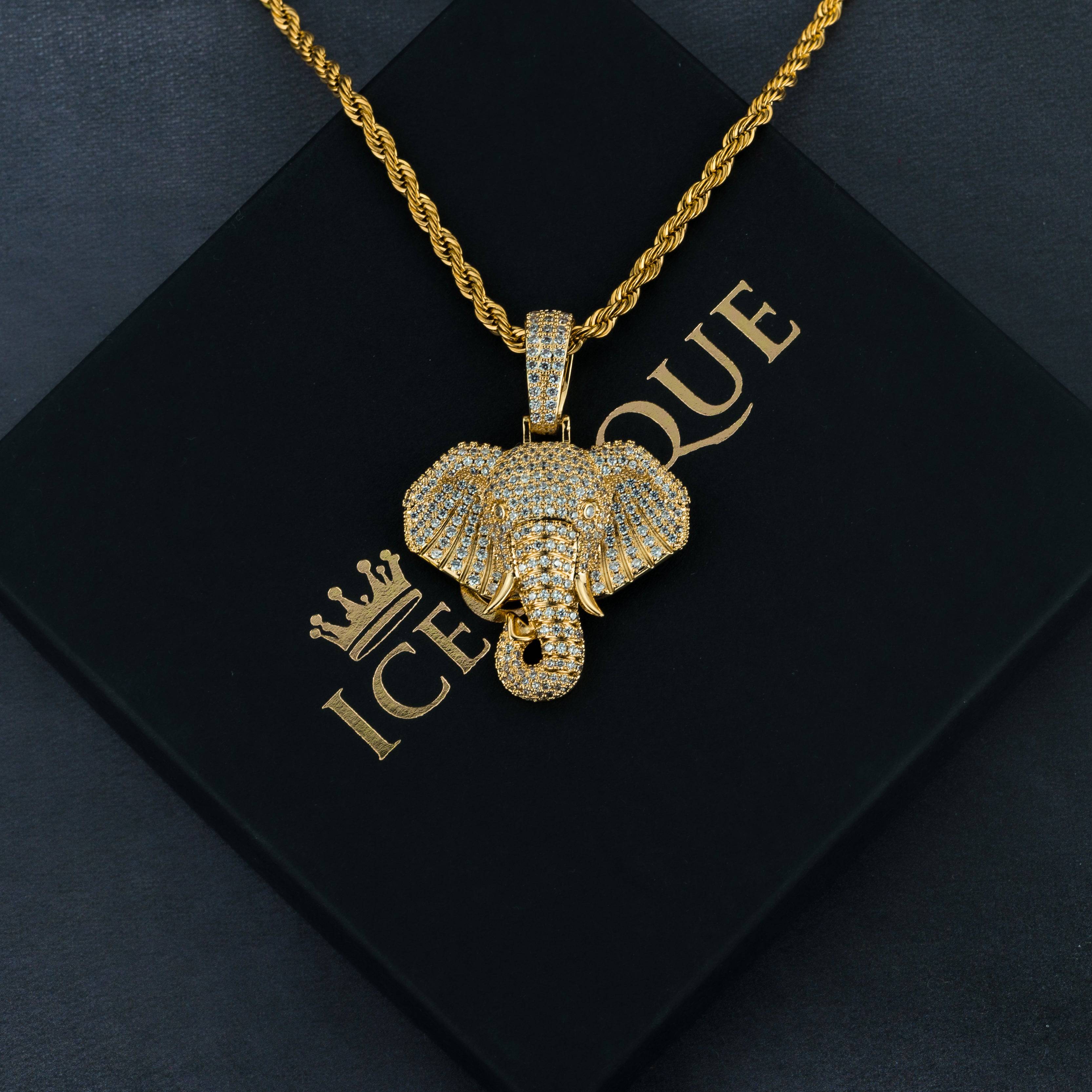 Iced Elephant Pendant – ICECLIQUE JEWELRY