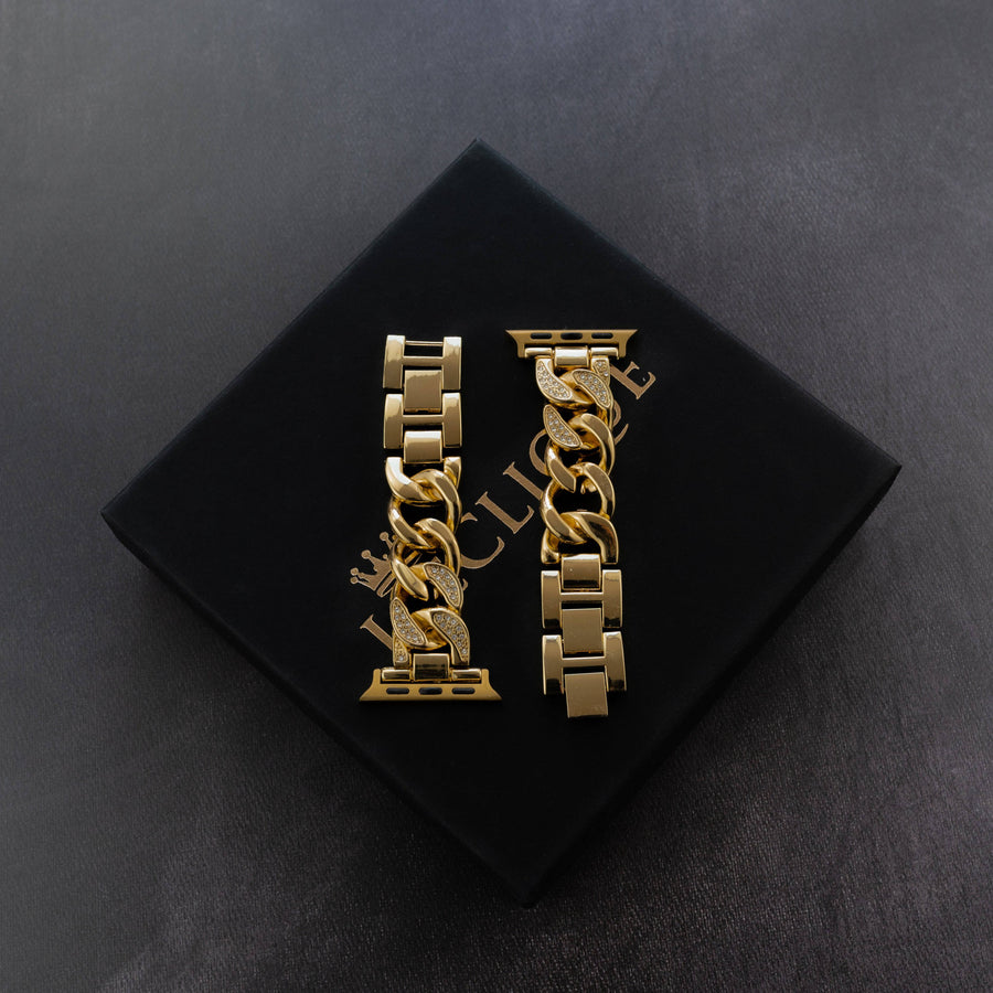 Iced Out Cuban Apple Watch Band – ICECLIQUE JEWELRY