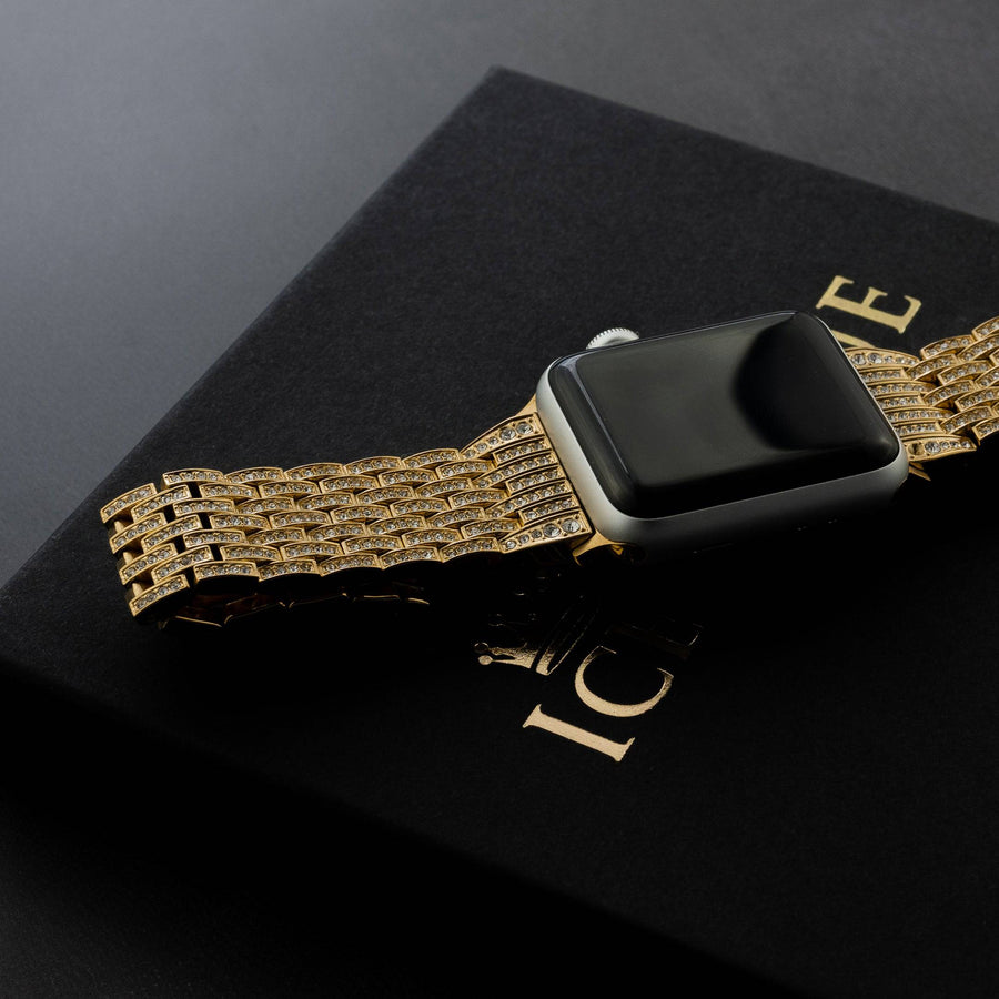 Iced Out 6 Row Apple Watch Band – ICECLIQUE JEWELRY