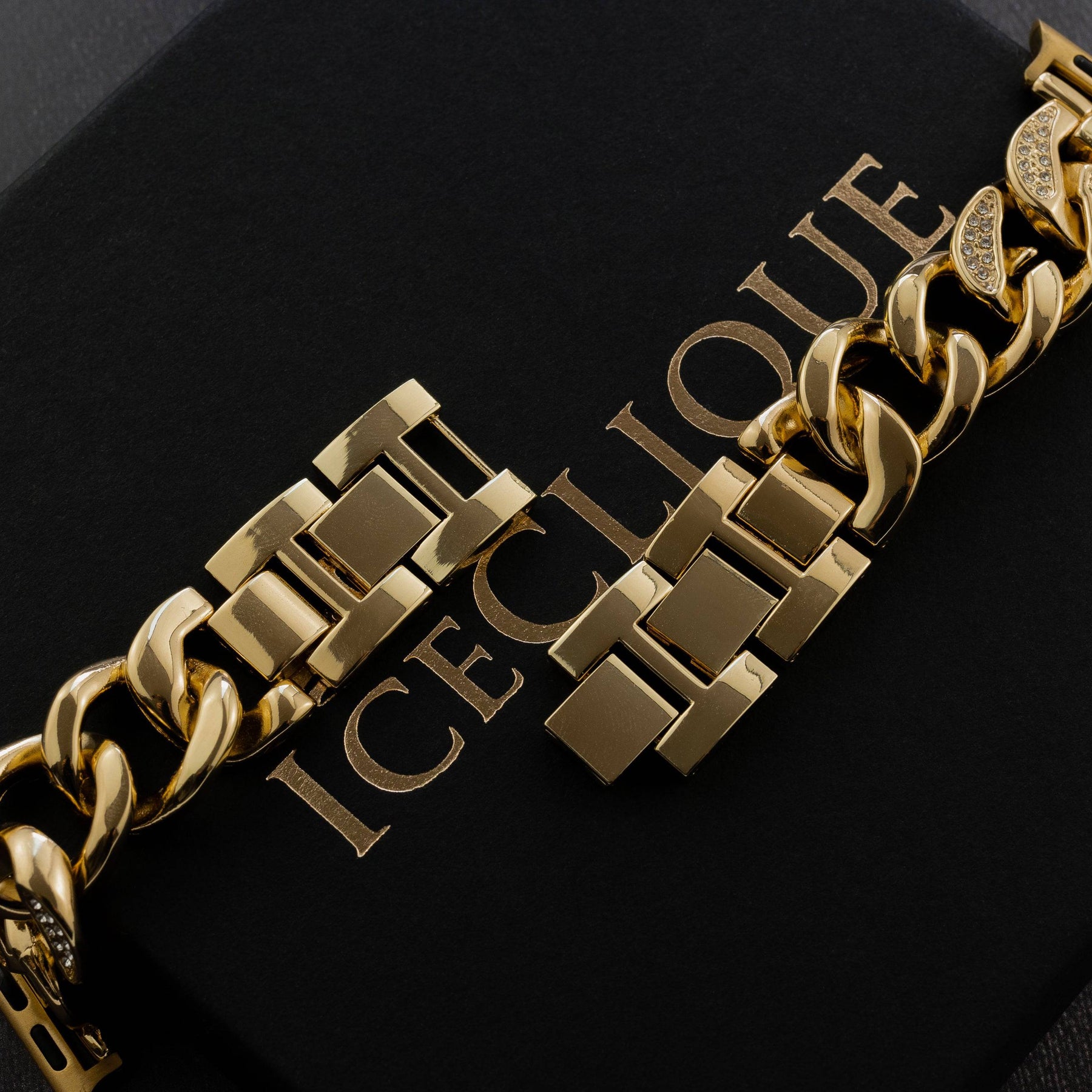 Iced Out Cuban Apple Watch Band – ICECLIQUE JEWELRY
