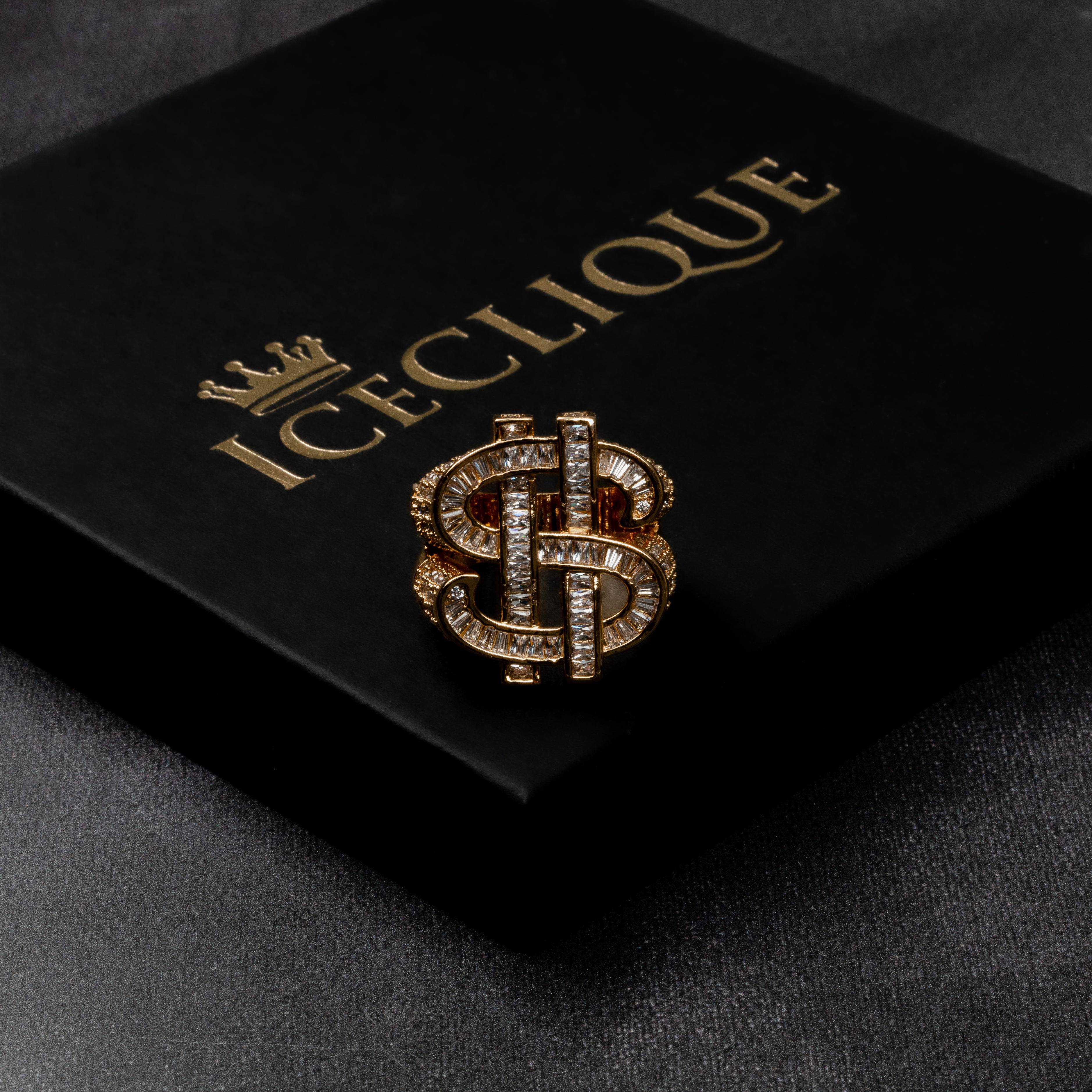 Iced Dollar Sign Ring – ICECLIQUE JEWELRY