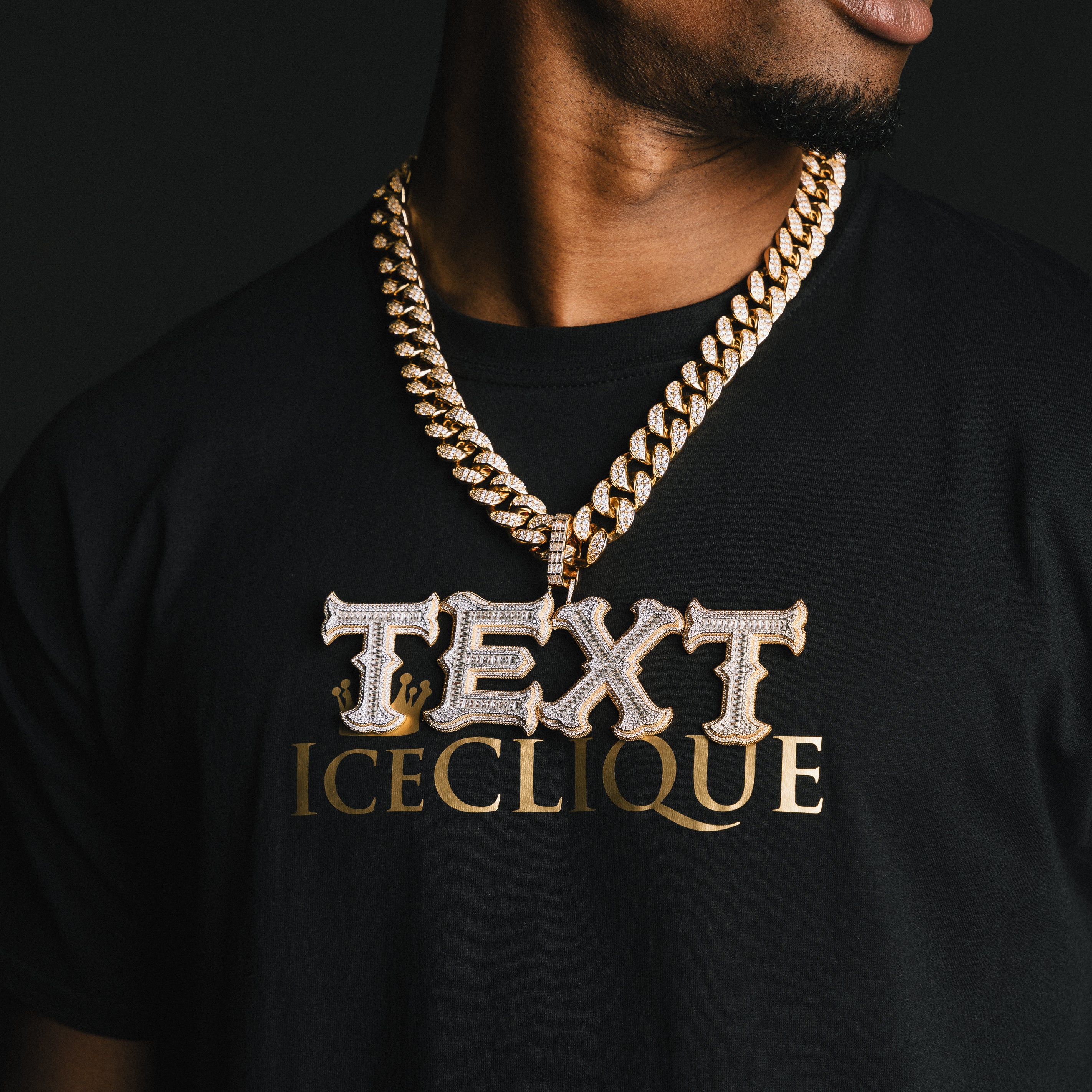 Custom Edgy Baguette Letter Pendant – ICECLIQUE JEWELRY