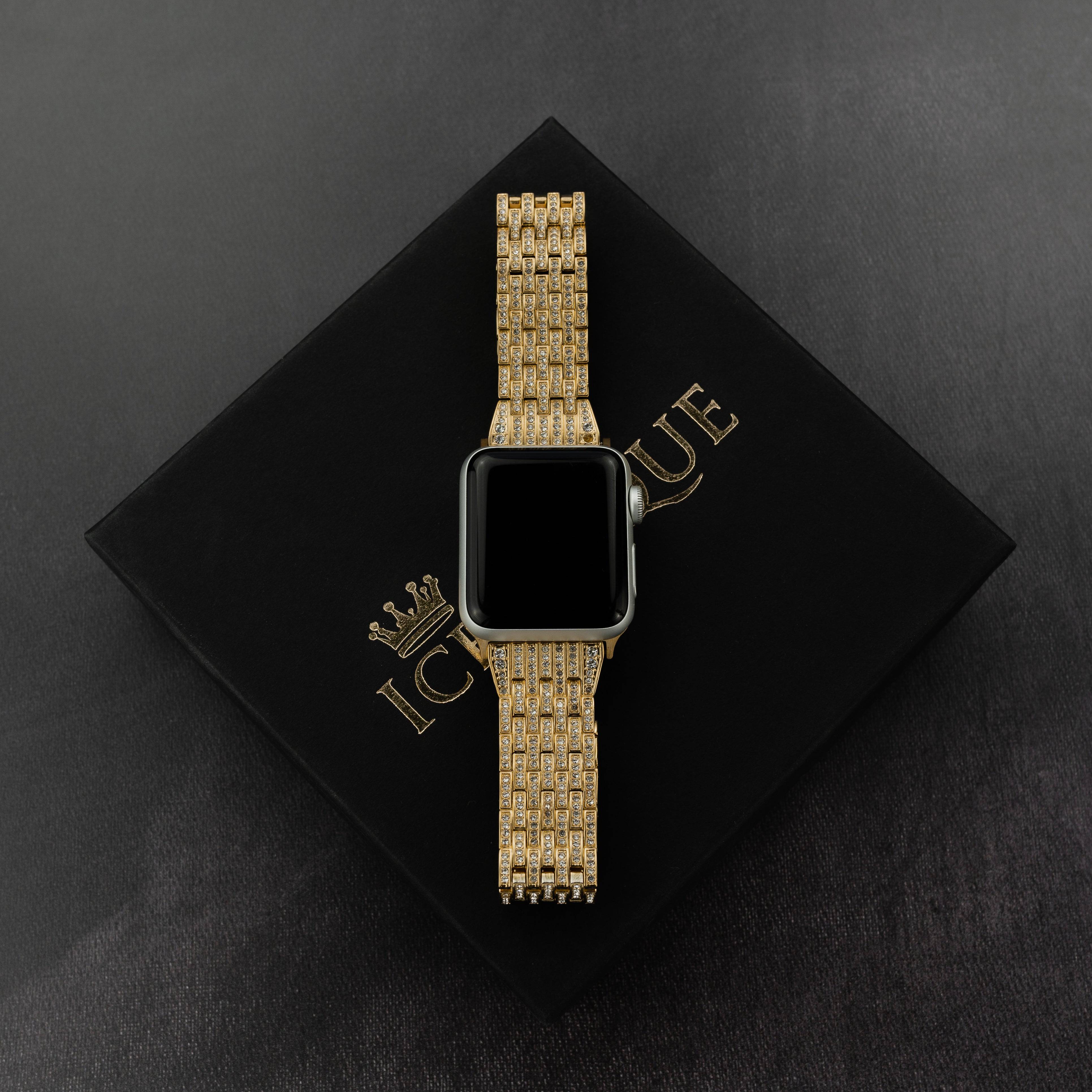 Iced Out 6 Row Apple Watch Band – ICECLIQUE JEWELRY